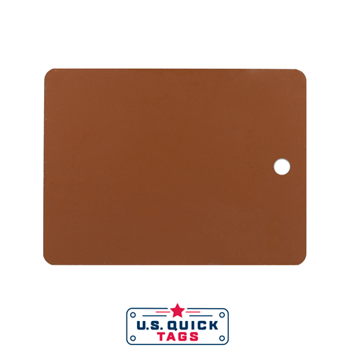 Painted Steel Metal Tag - .0156x3x4 - One Hole - US Quick Tags