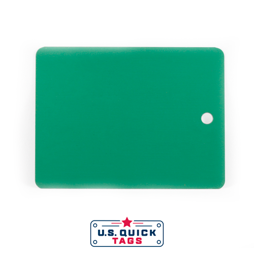 Painted Steel Metal Tag - .0156x3x4 - One Hole - US Quick Tags